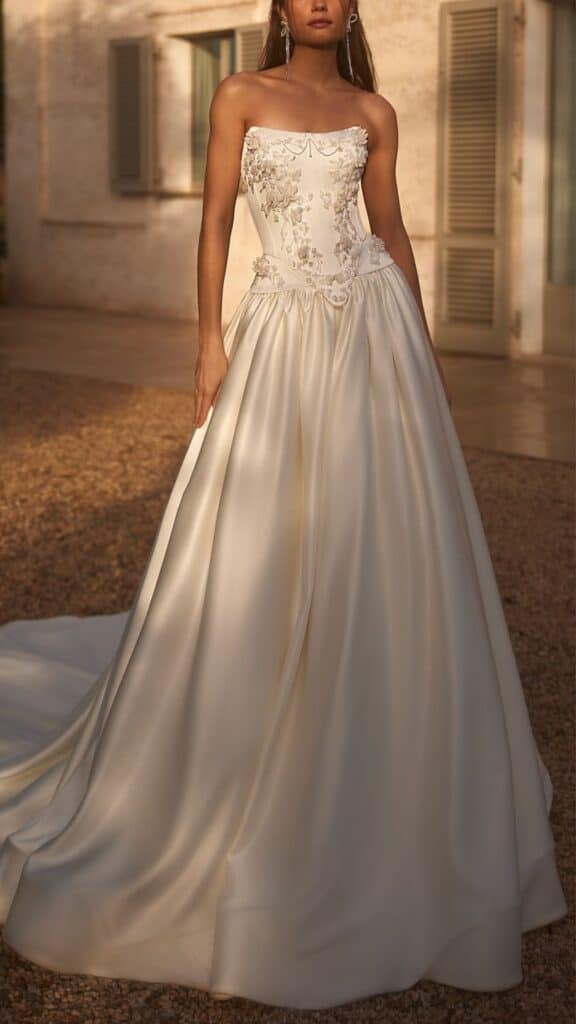 58 Stunning Basque Waist Wedding Dress Ideas: Corset Bodice Designs for ...