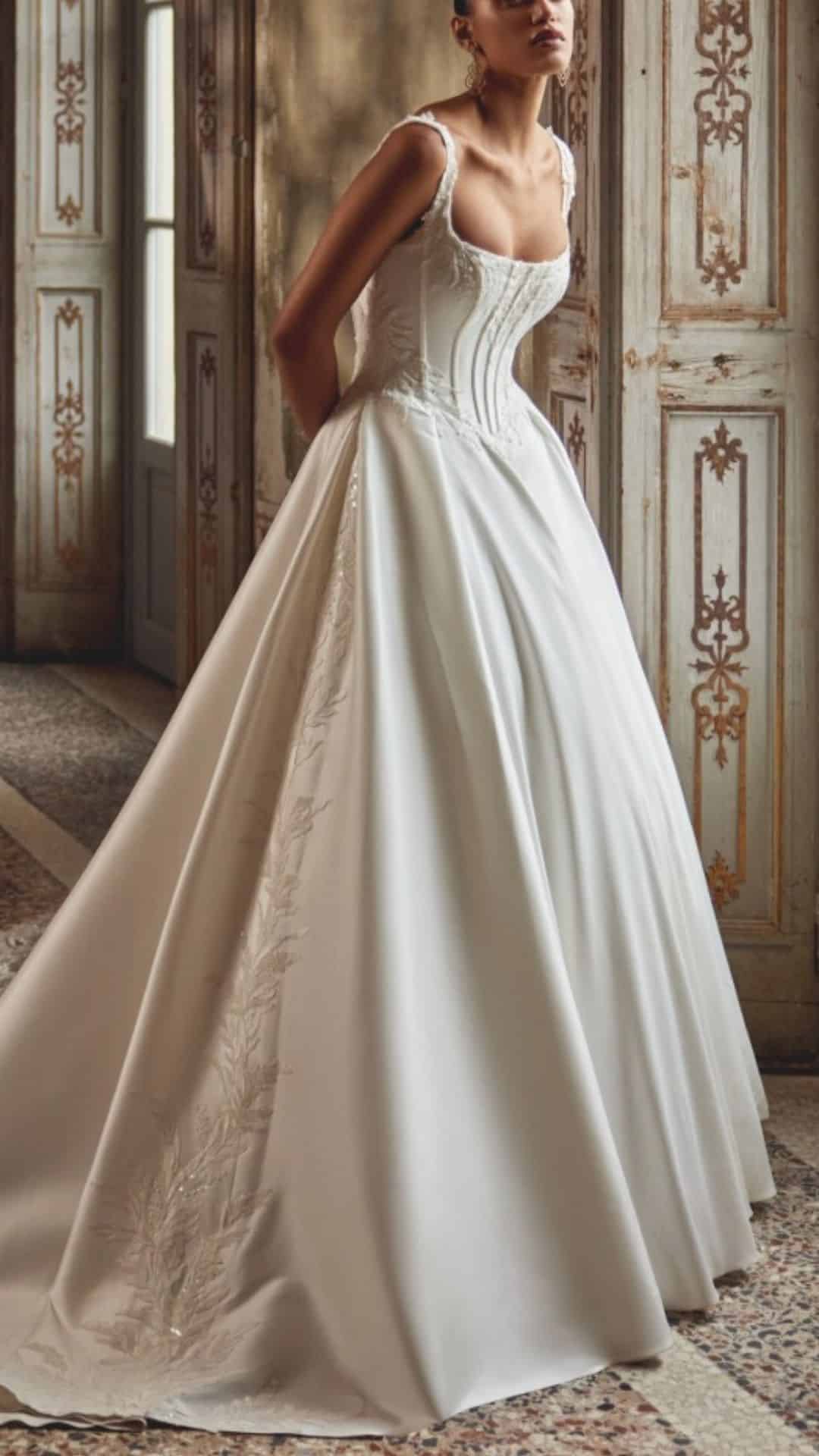 58 Stunning Basque Waist Wedding Dress Ideas: Corset Bodice Designs for ...