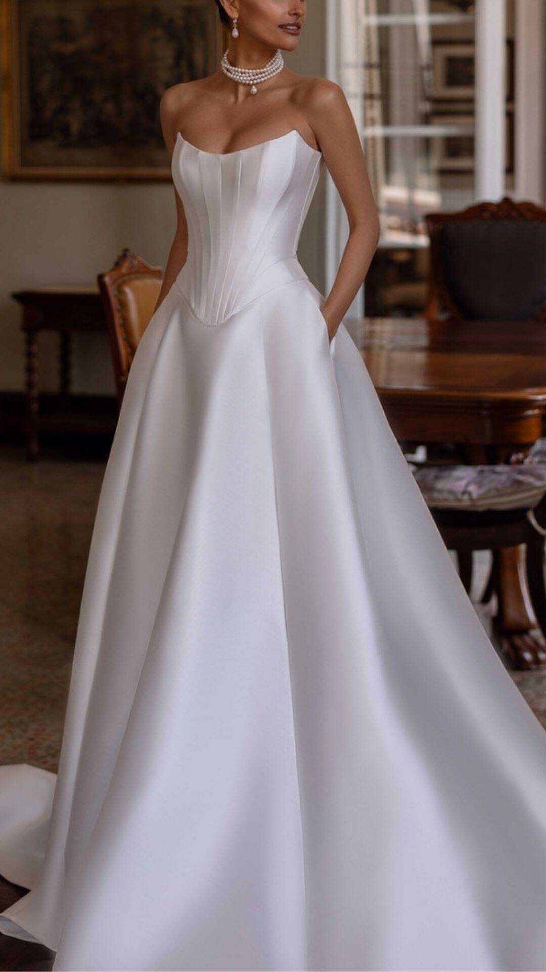 58 Stunning Basque Waist Wedding Dress Ideas: Corset Bodice Designs for ...